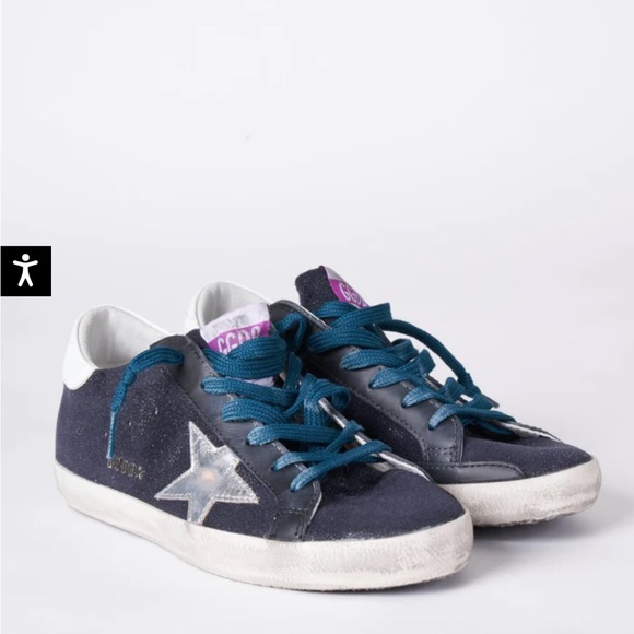 Golden Goose | Shoes | Golden Goose Navy Sequin | Poshmark